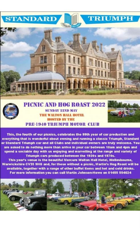 All Triumphs from the 1920s to 1980s are welcome. Previous events have ...